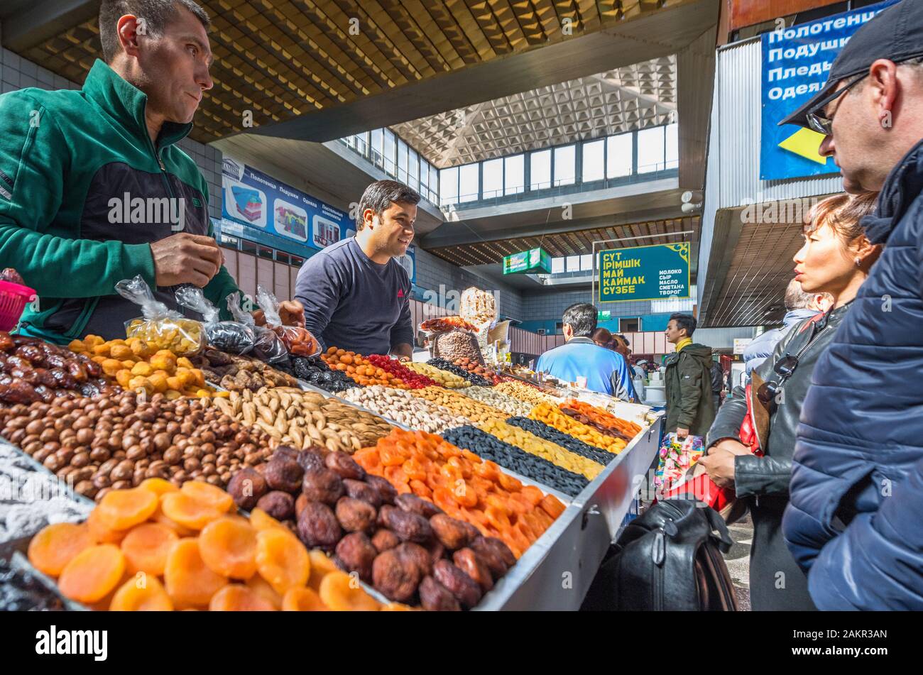 Famous Green Bazaar in Almaty Stock Photo - Alamy