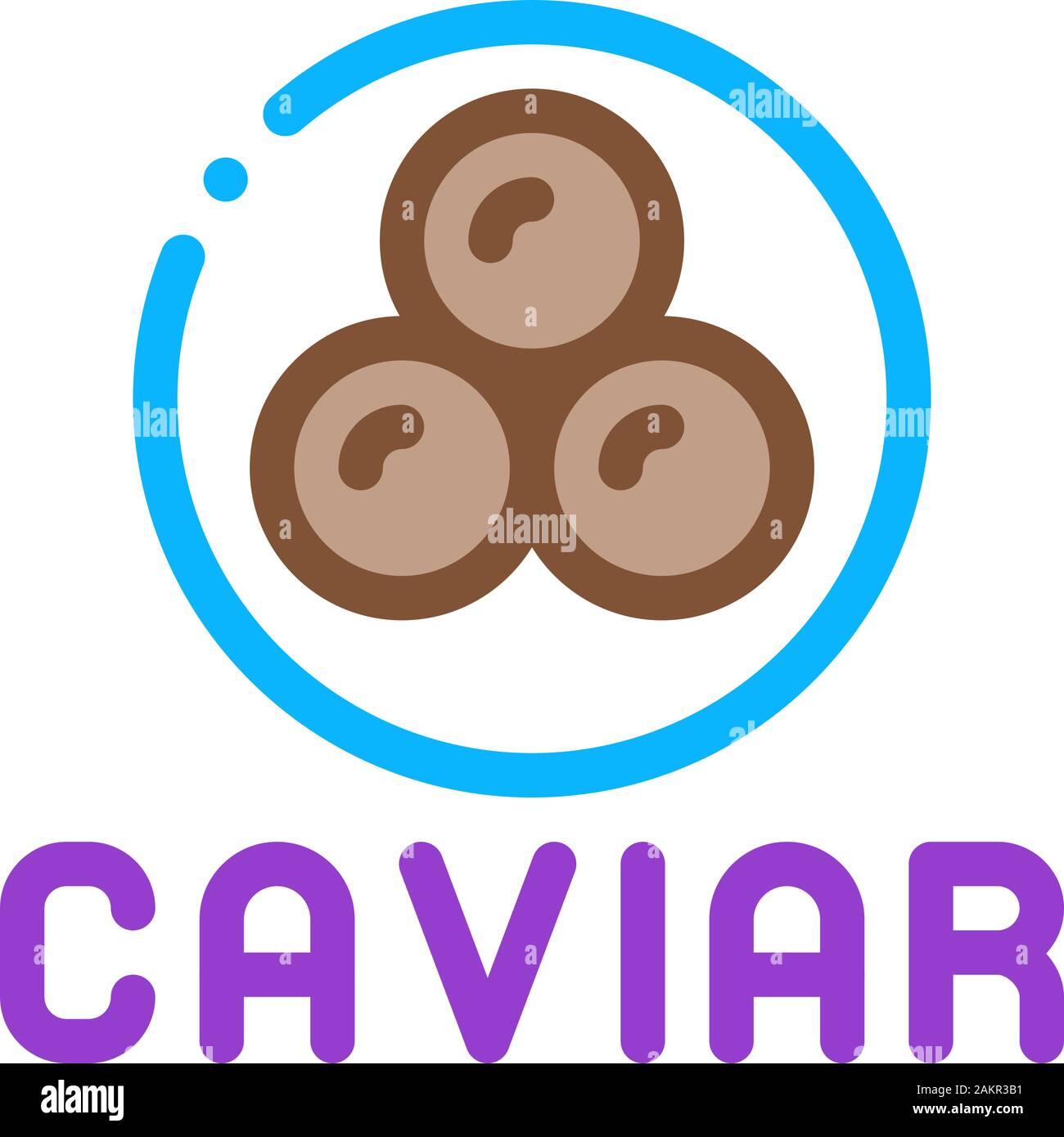 Caviar Seafood Icon Vector Outline Illustration Stock Vector Image ...