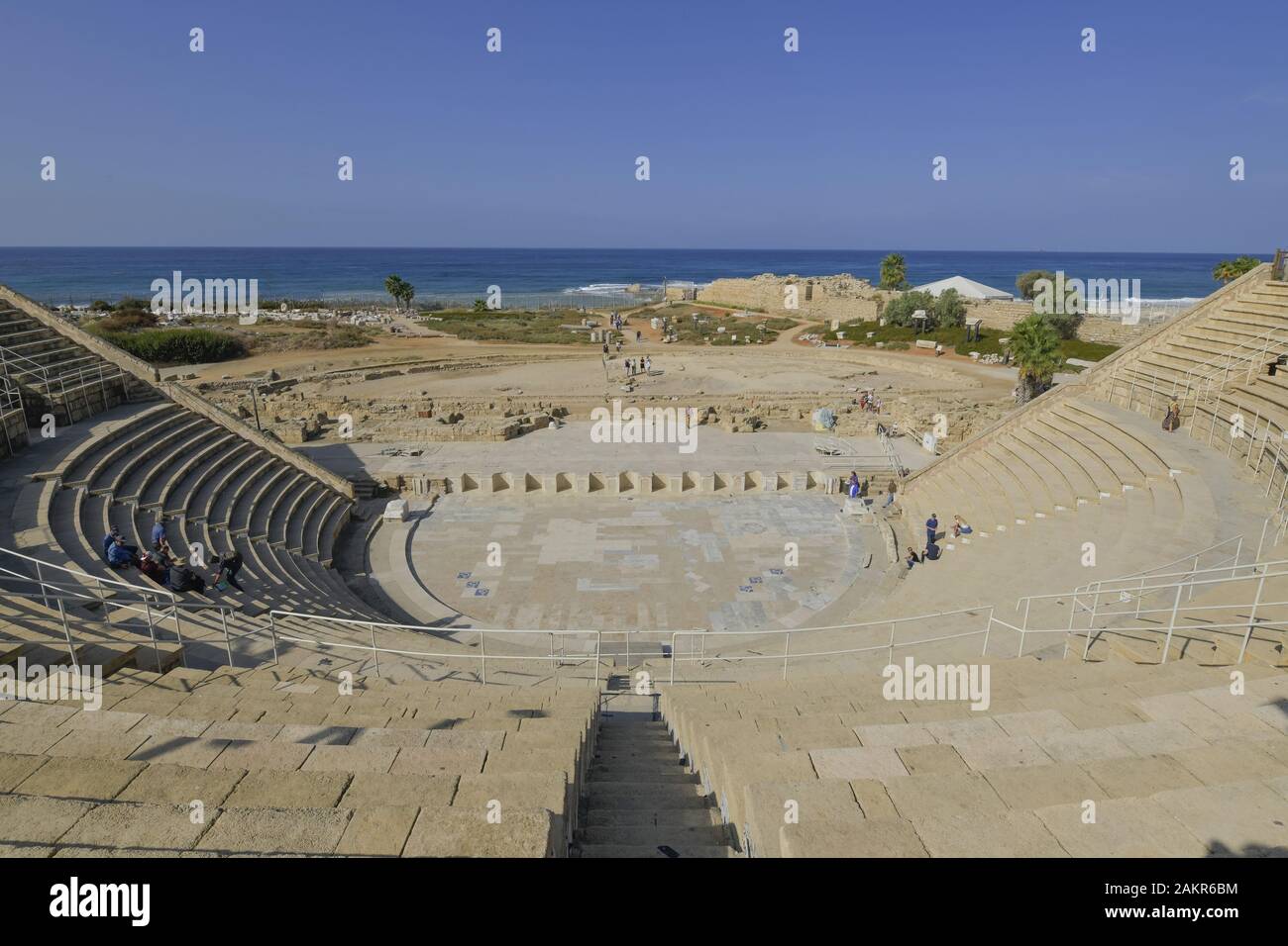 Caesarea amphitheater hi-res stock photography and images - Alamy