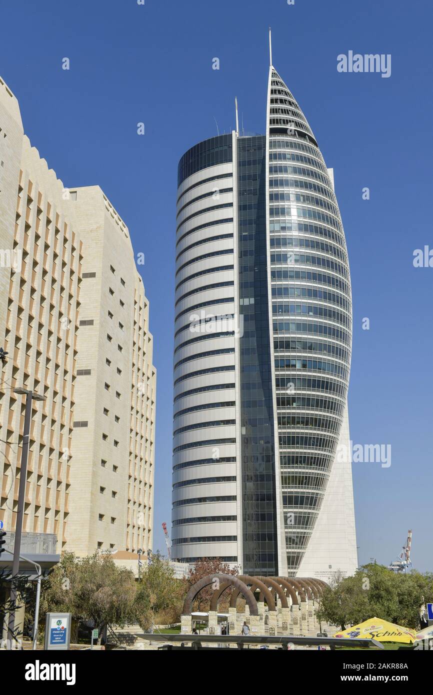 Sail-Tower, Haifa, Israel Stock Photo - Alamy