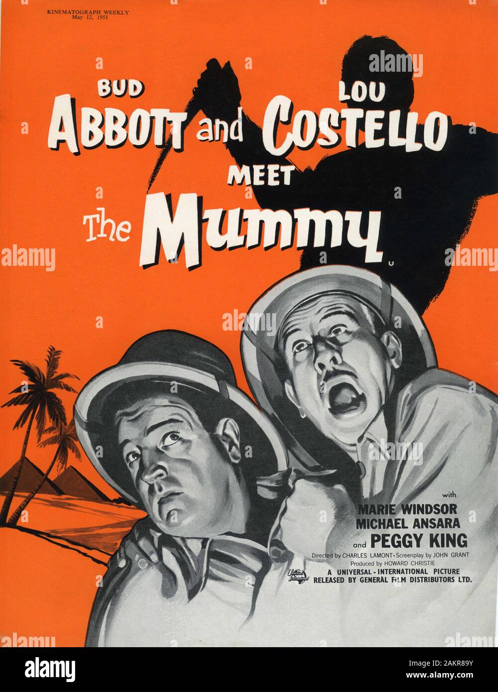 BUD ABBOTT and LOU COSTELLO in ABBOTT AND COSTELLO MEET THE MUMMY 1955 ...