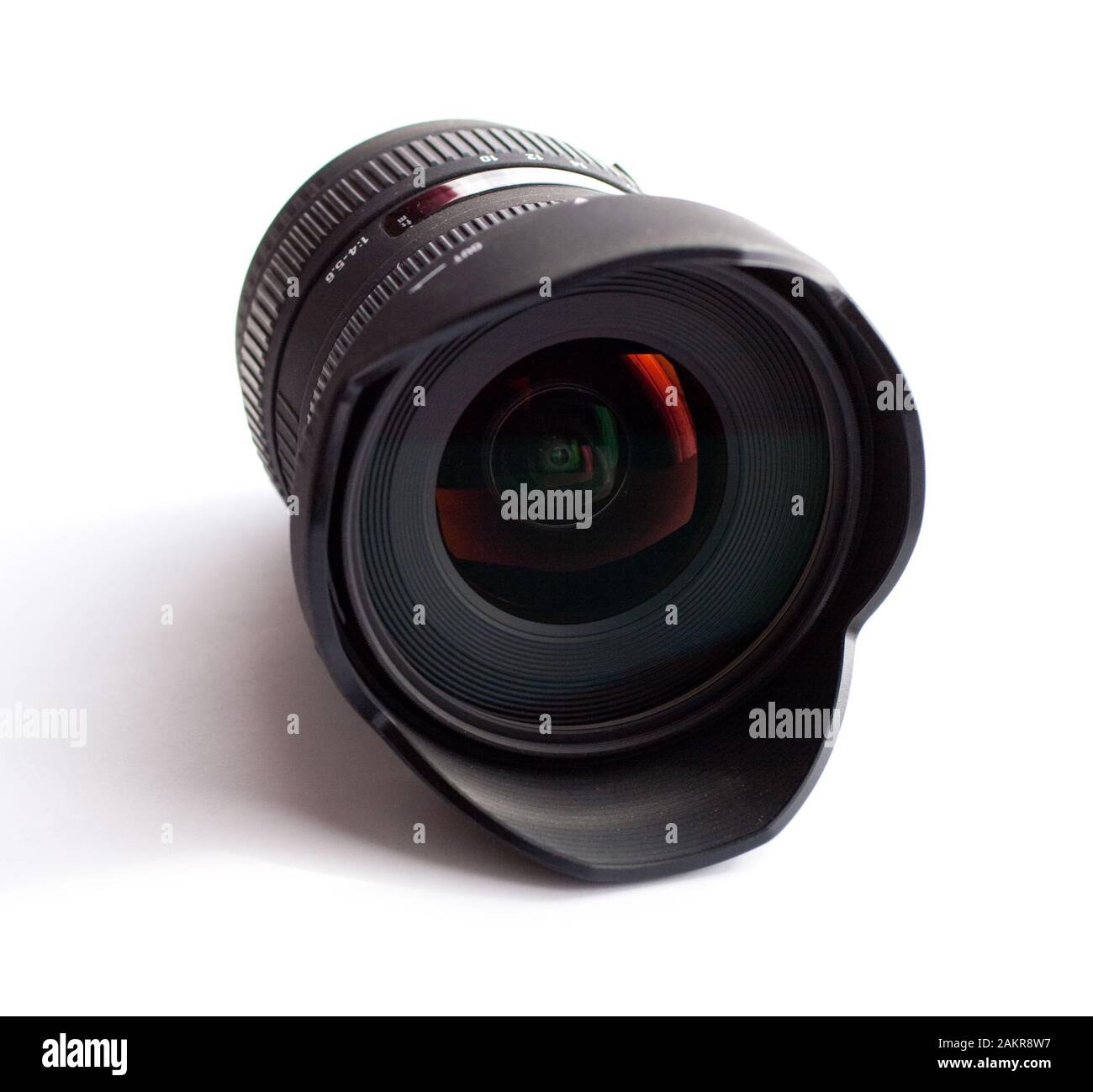 Single-lens reflex camera (slr) lens on white background Stock Photo ...