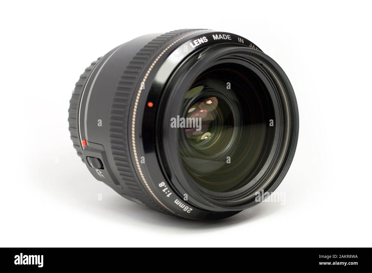 Single-lens reflex camera (slr) lens on white background Stock Photo ...