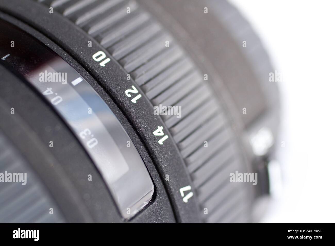 Single-lens reflex camera (slr) lens on white background Stock Photo ...