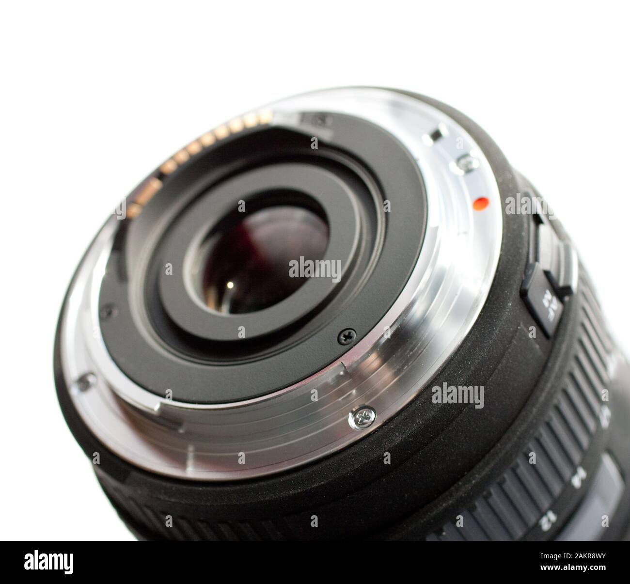 Single-lens reflex camera (slr) lens on white background Stock Photo ...