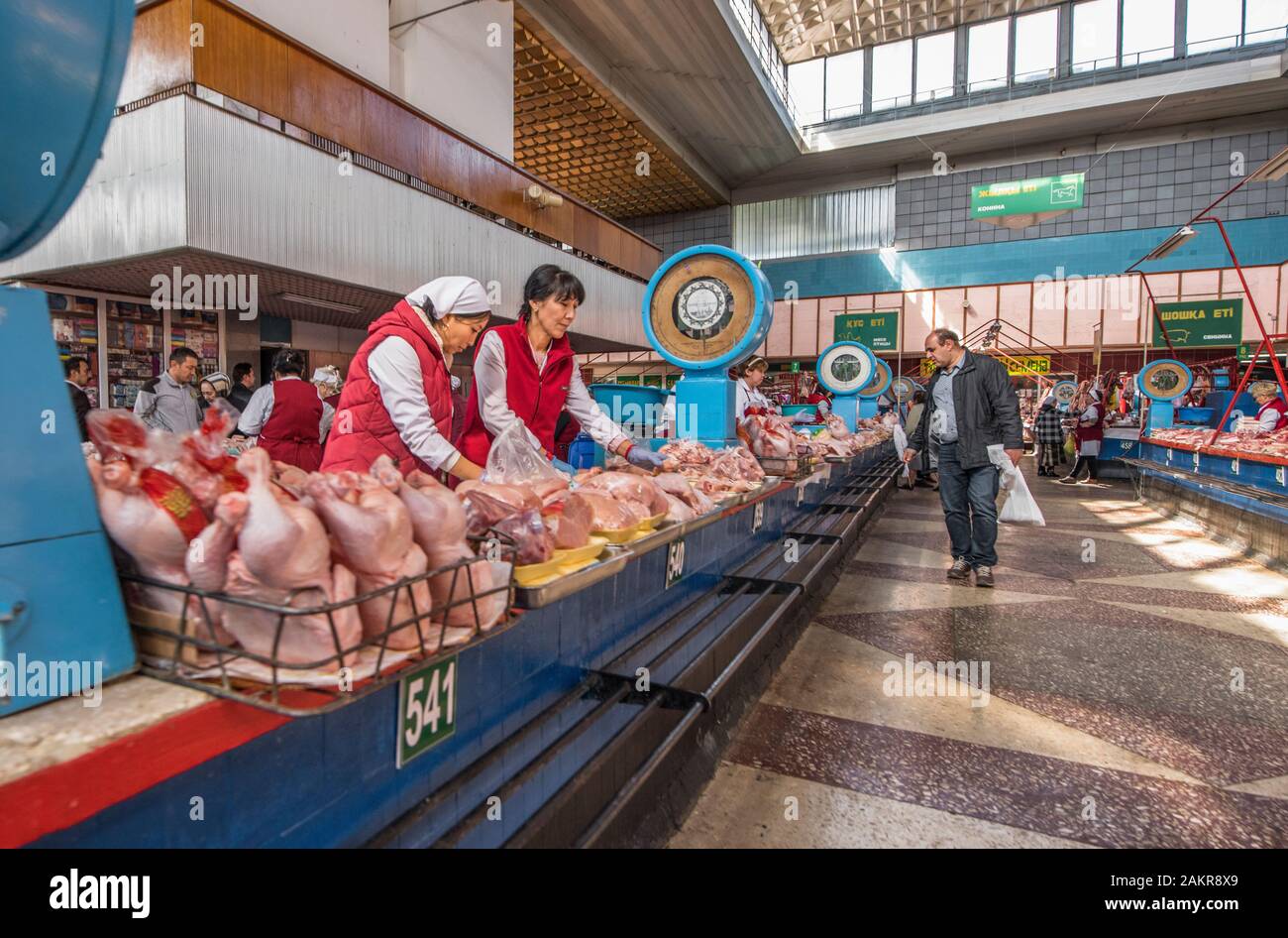 Famous Green Bazaar in Almaty, Kazakhstan Stock Photo - Alamy