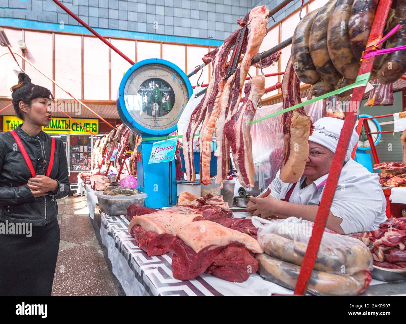 Famous Green Bazaar in Almaty, Kazakhstan Stock Photo - Alamy