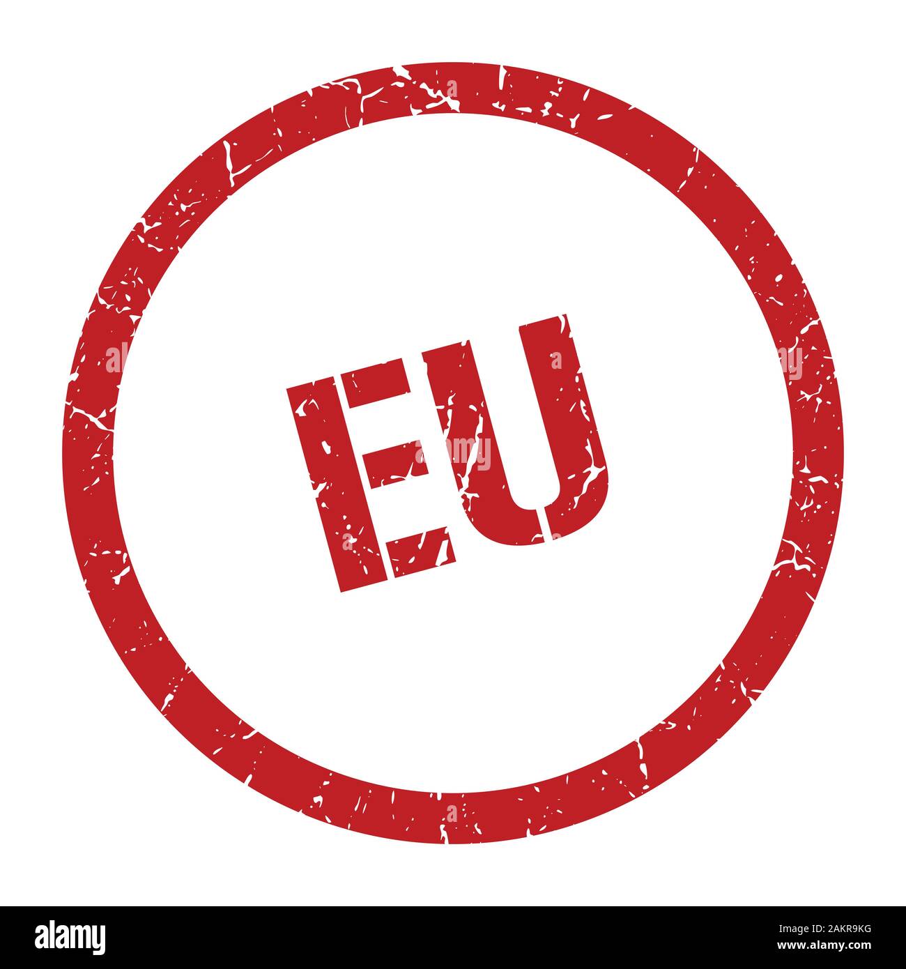 Eu red round grunge Stock Vector Images - Alamy