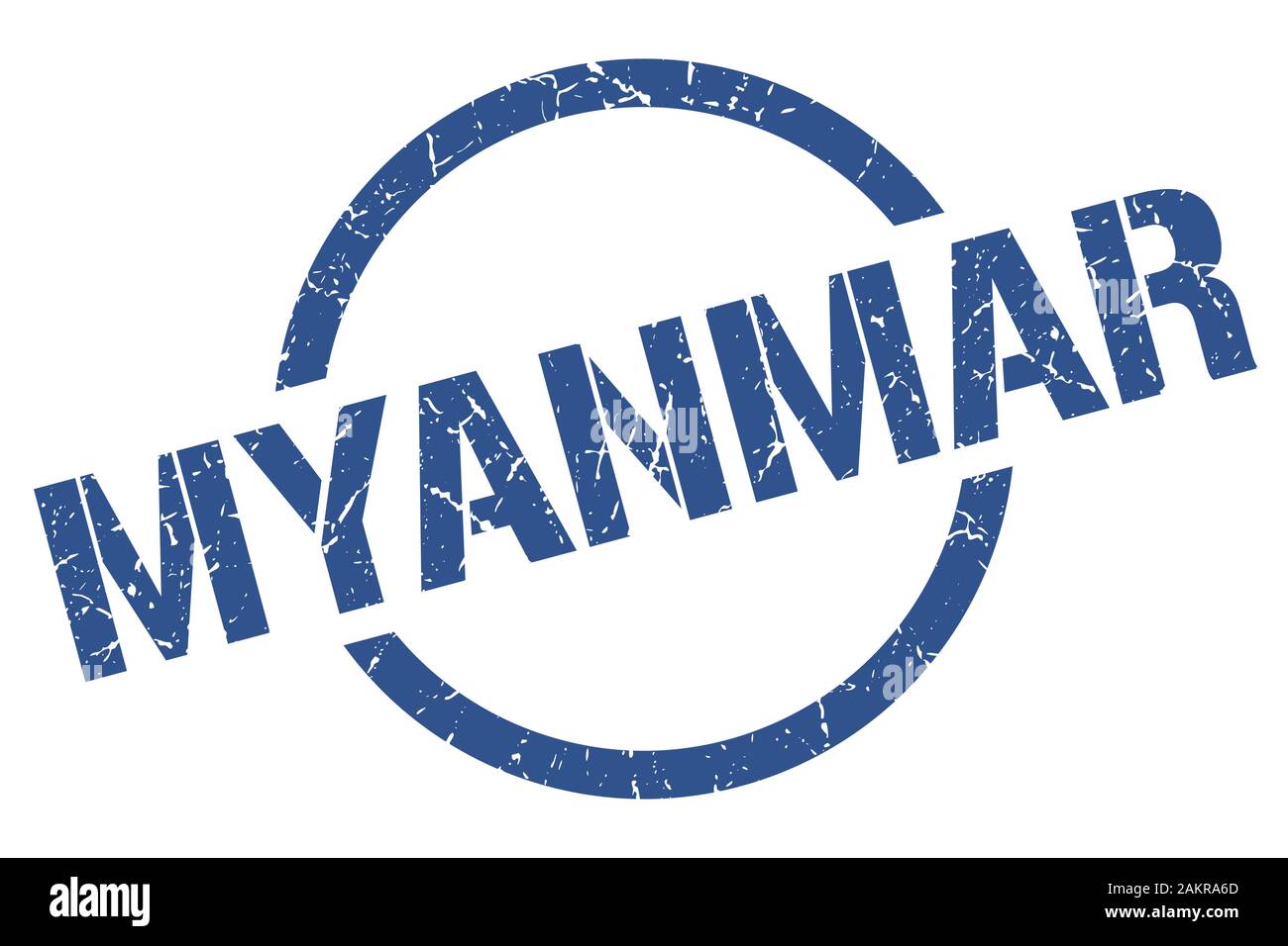 Myanmar stamp. Myanmar grunge round isolated sign Stock Vector Image ...