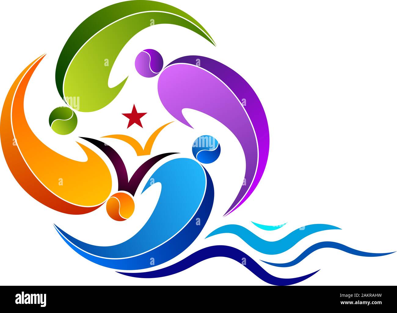 swimming education logo Stock Photo - Alamy