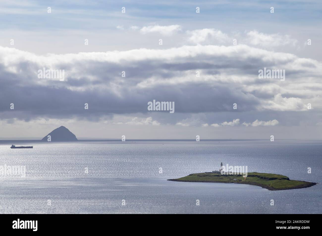 view of Ailsa Craig from Arran Stock Photo - Alamy