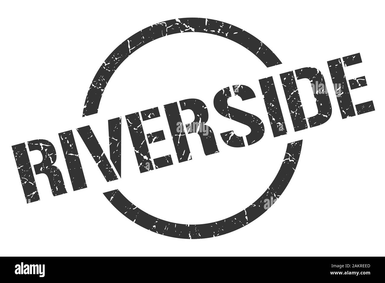 Riverside stamp. Riverside grunge round isolated sign Stock Vector ...