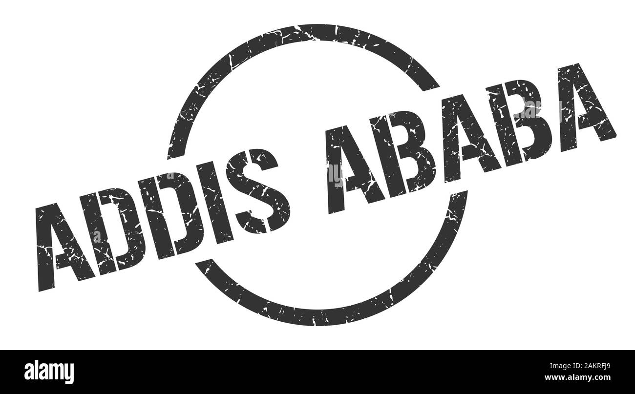 Addis Ababa stamp. Addis Ababa grunge round isolated sign Stock Vector ...