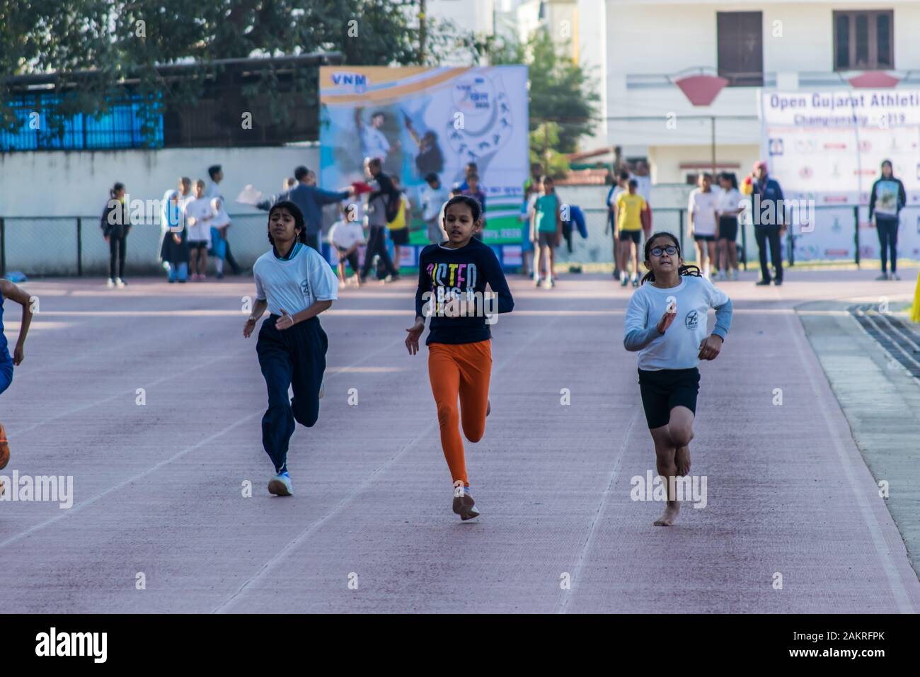 Woman athlete running 100 meter hi-res stock photography and images - Alamy