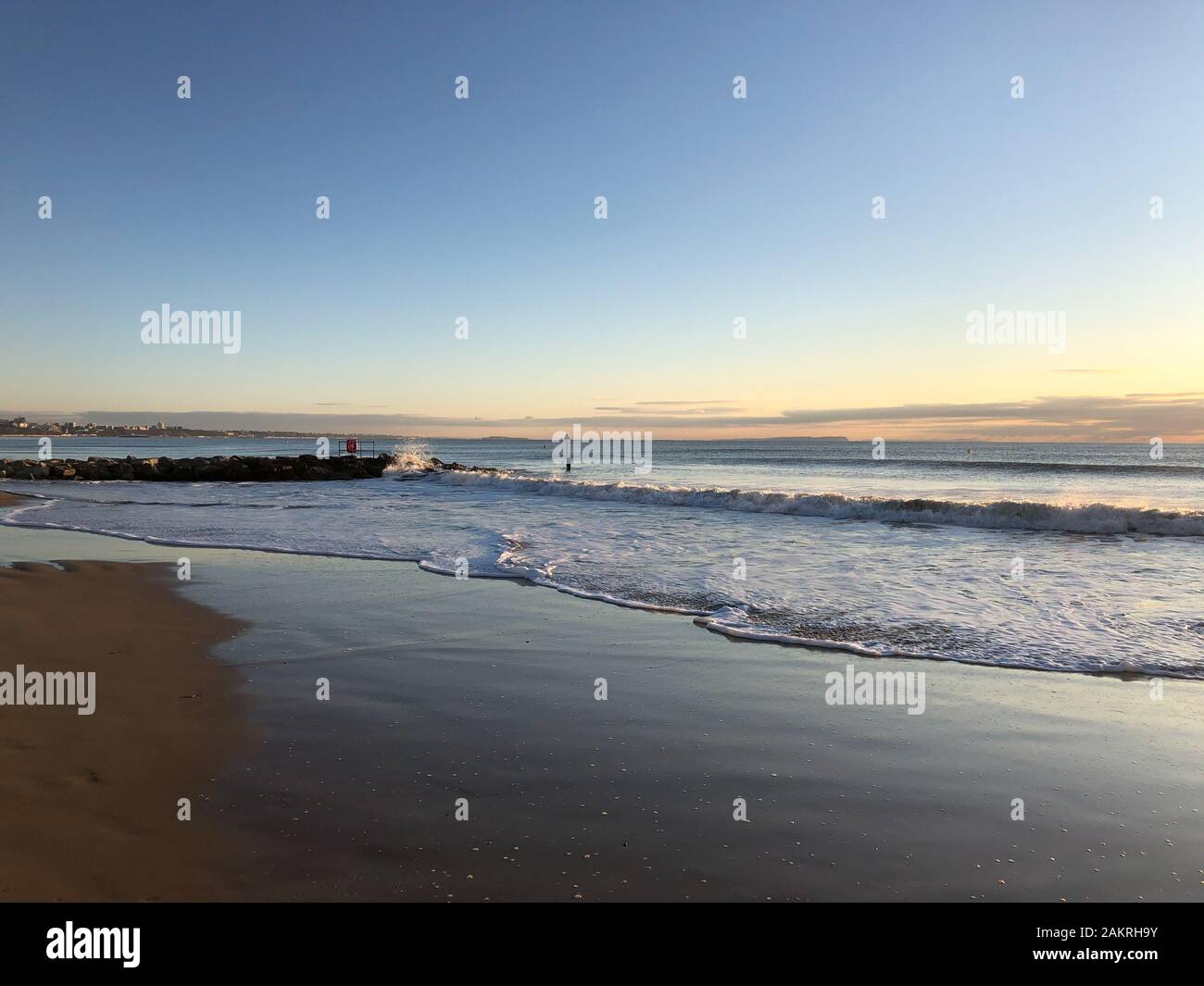 A beautiful chilly day on Sandbanks Beach Stock Photo - Alamy