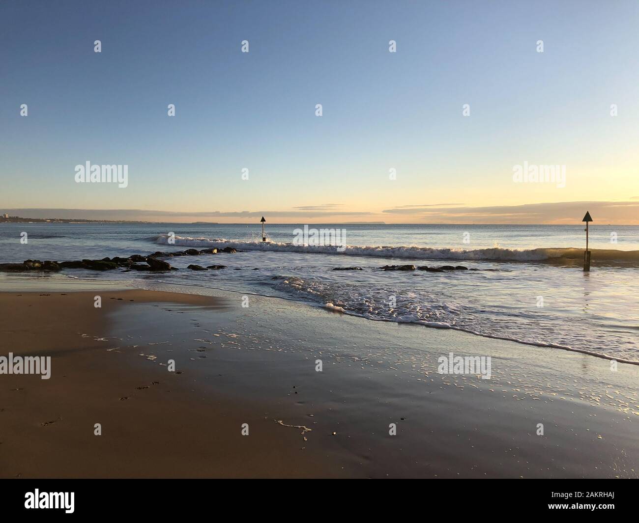 A beautiful chilly day on Sandbanks Beach Stock Photo - Alamy