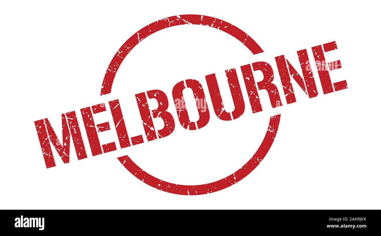 Melbourne stamp. Melbourne grunge round isolated sign Stock Vector ...