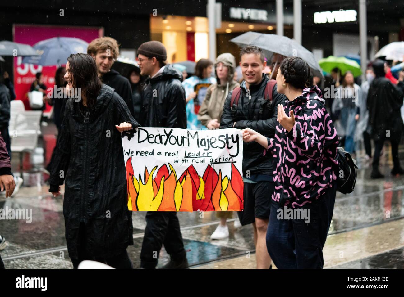 Environmental activists gather in Melbourne's CBD on 10th Jan 2020 ...