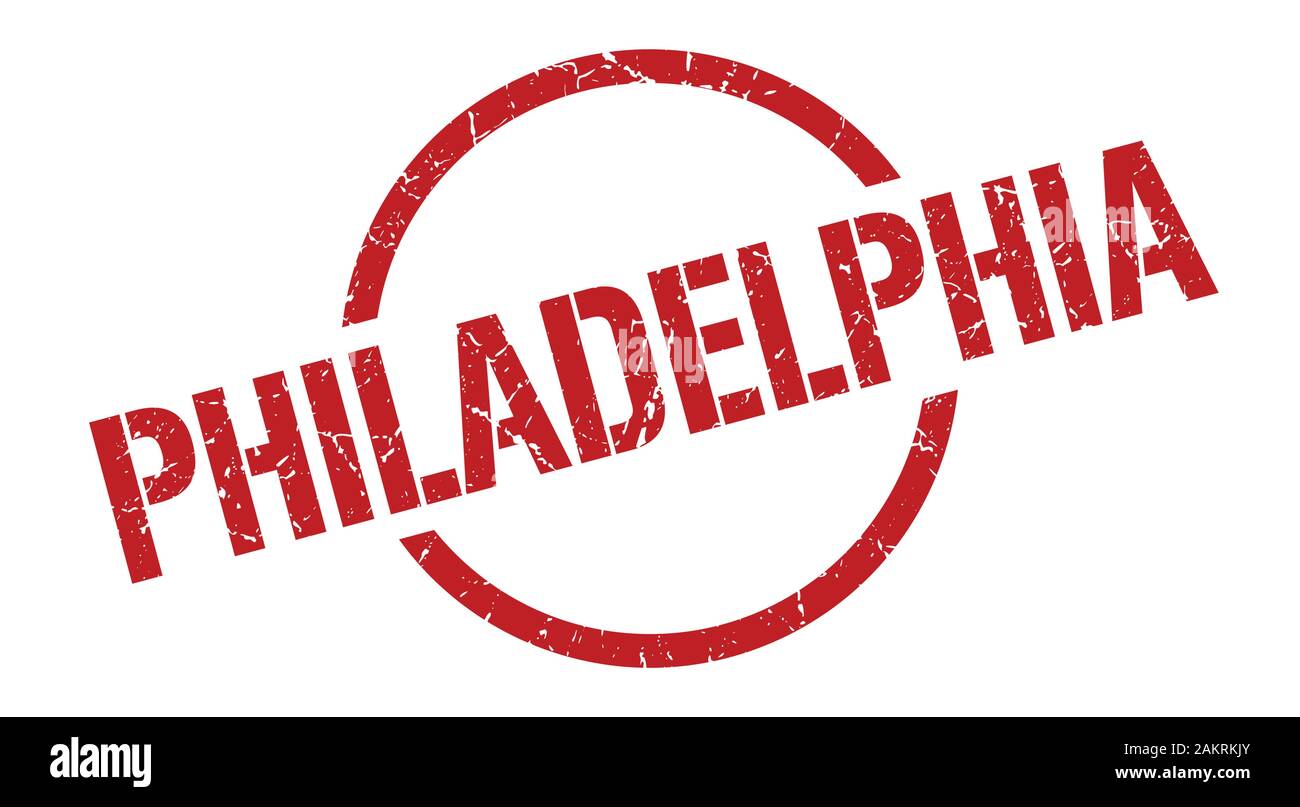 Philadelphia stamp. Philadelphia grunge round isolated sign Stock ...
