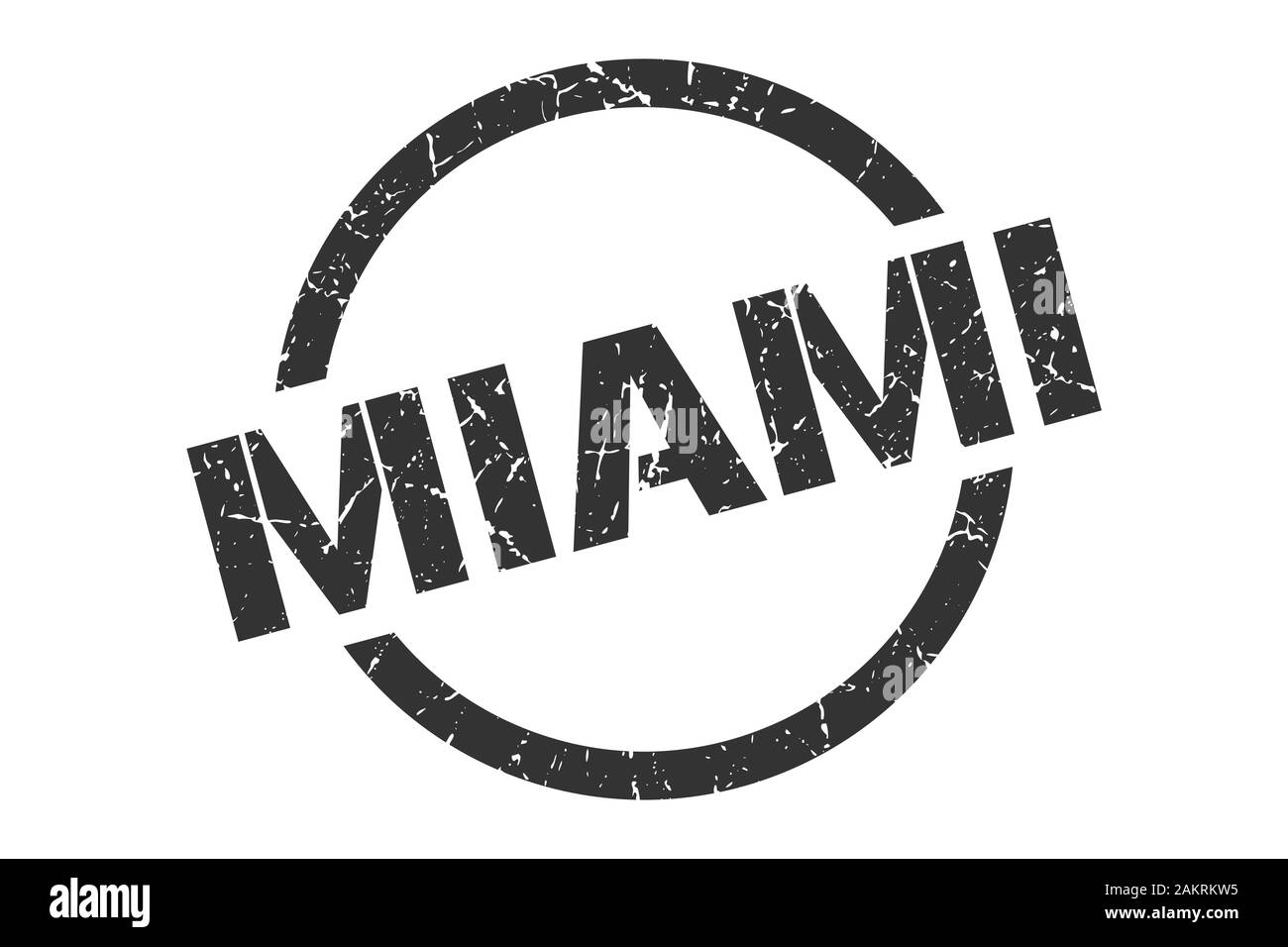 Miami stamp. Miami grunge round isolated sign Stock Vector Image & Art ...