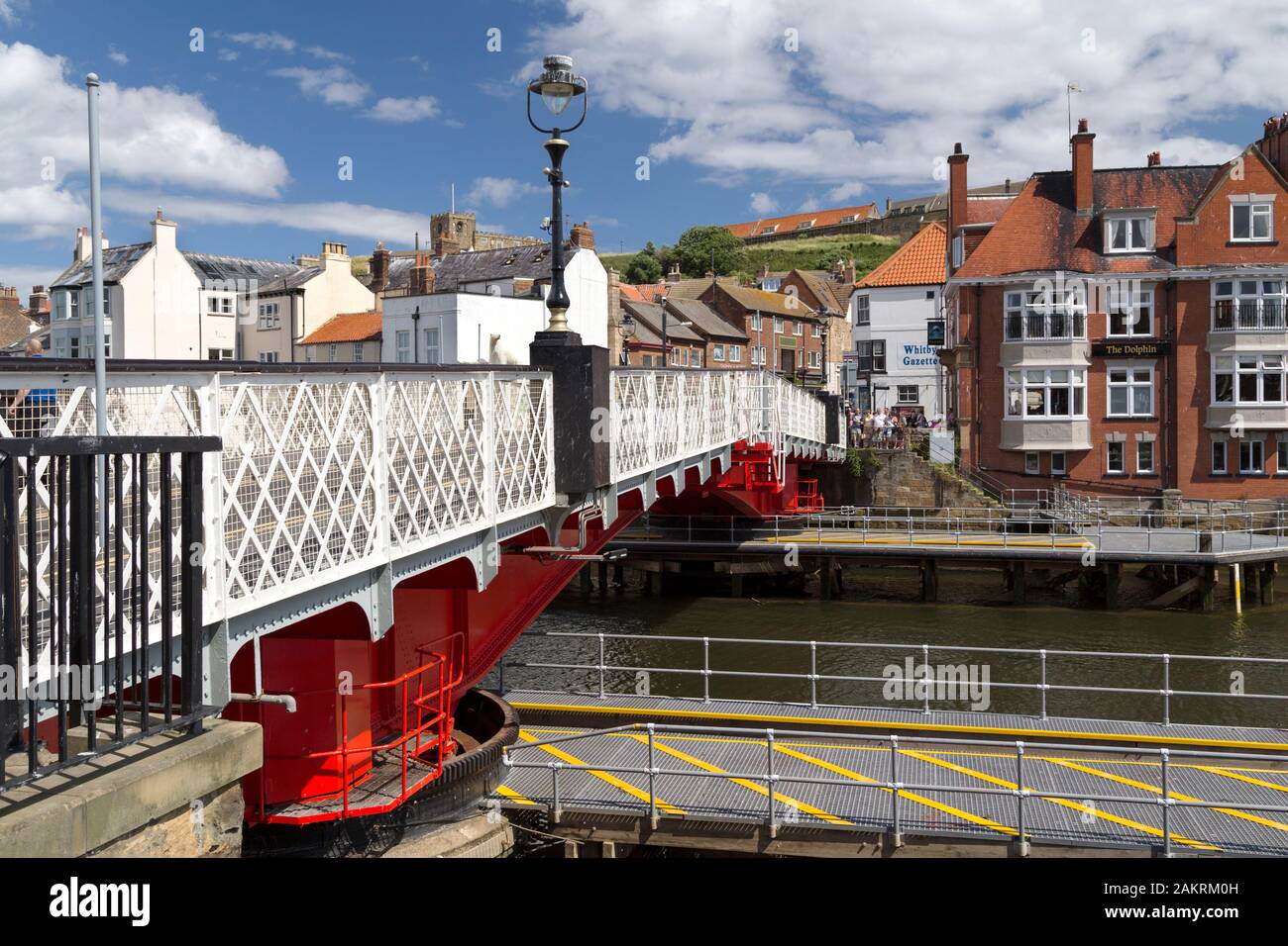 The Whitby Swing bridge Stock Photo - Alamy