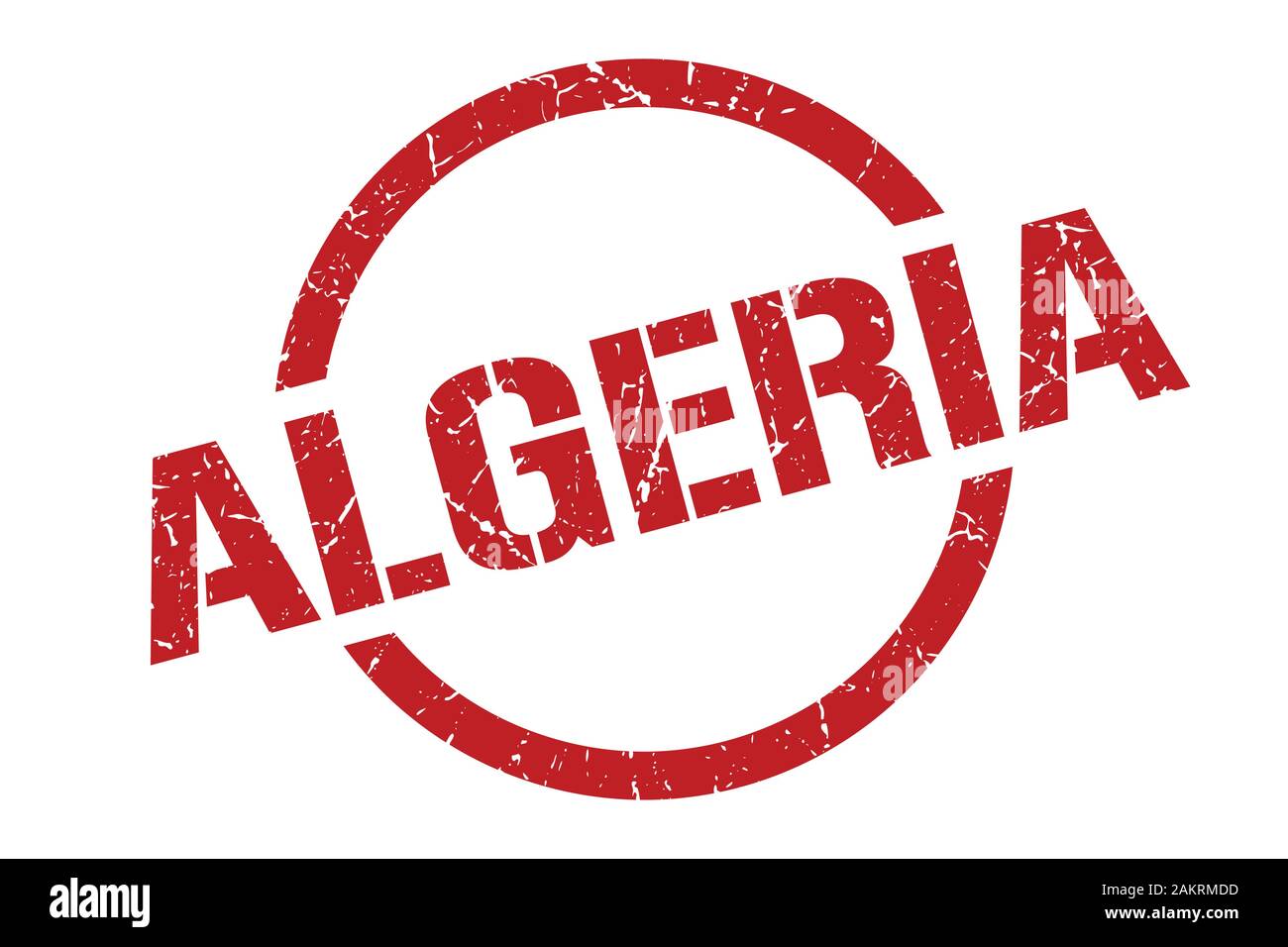 Algeria red round grunge stamp Stock Vector Images - Alamy