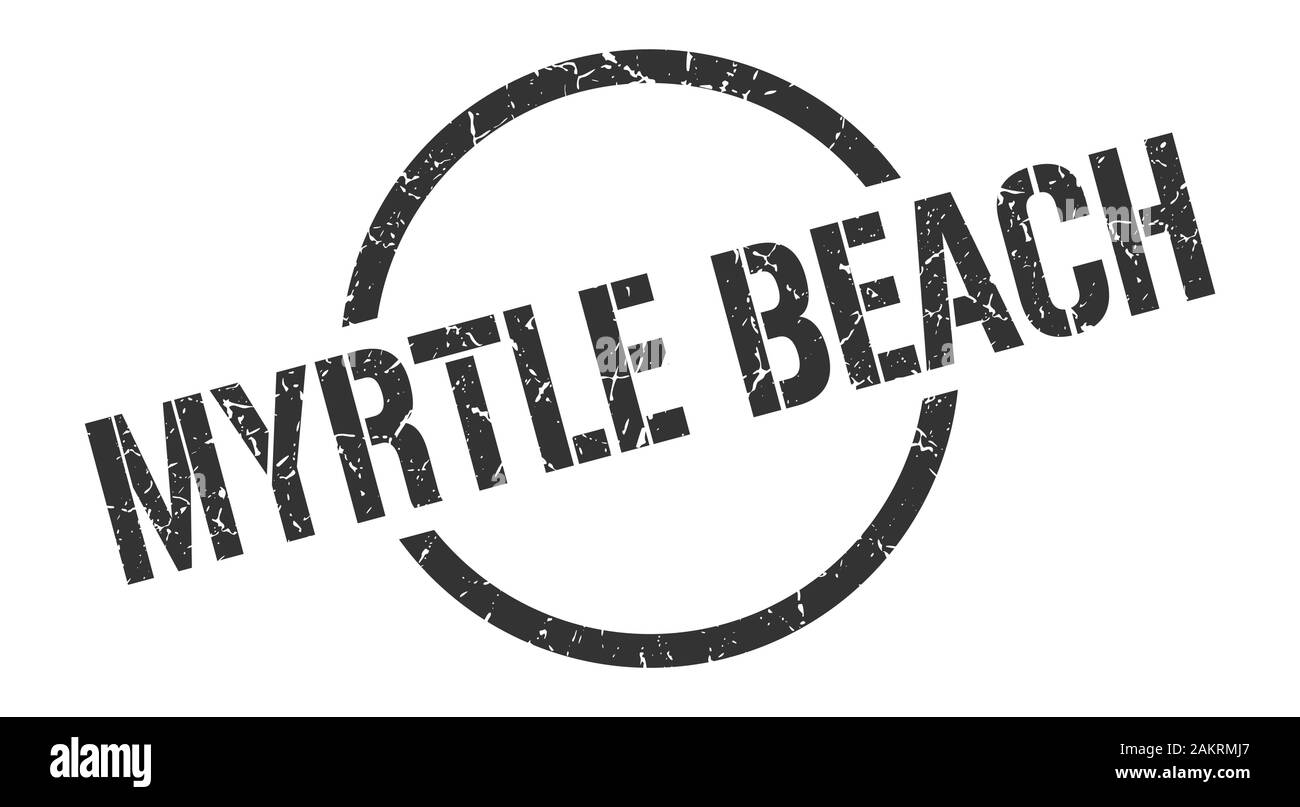 Myrtle Beach stamp. Myrtle Beach grunge round isolated sign Stock ...
