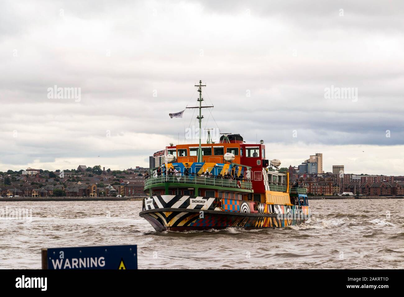 colourful Mersey ferry boat in Liverpool UK Stock Photo - Alamy
