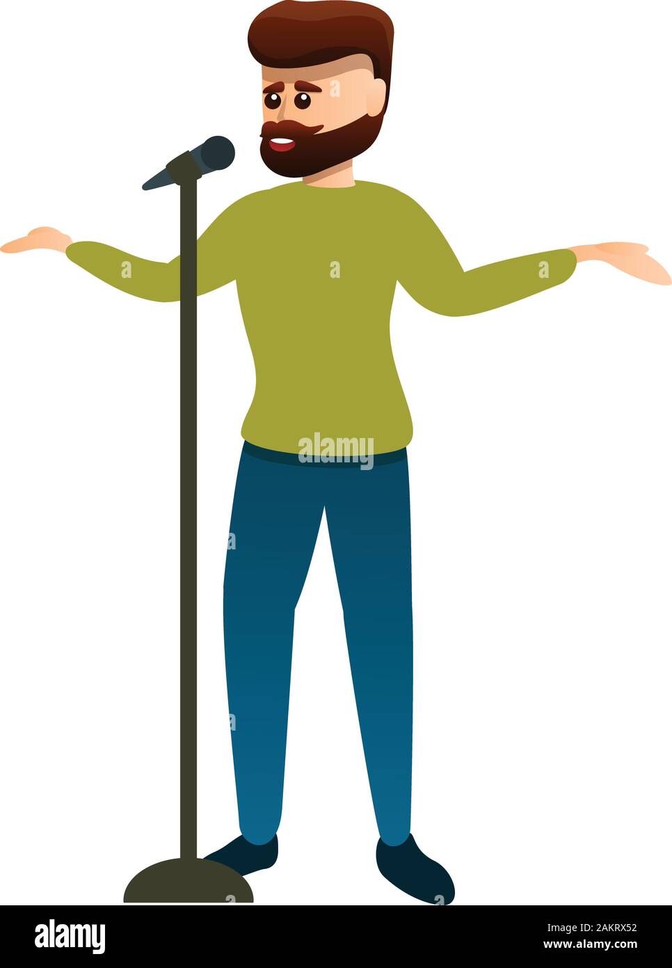 Male Singer Cartoon High Resolution Stock Photography and Images - Alamy