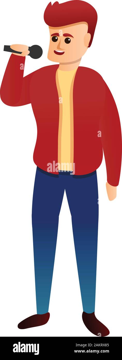 Student singer icon. Cartoon of student singer vector icon for web ...