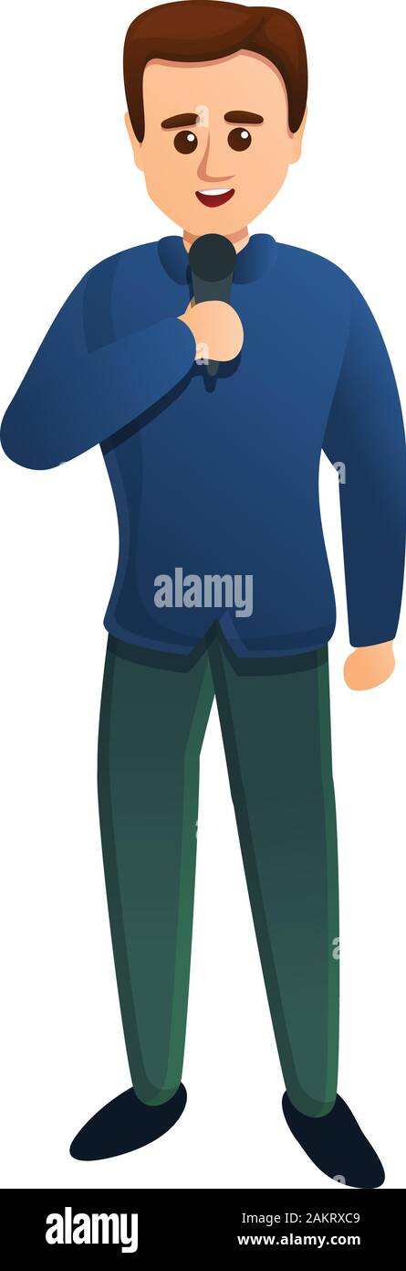 Pop singer icon. Cartoon of pop singer vector icon for web design ...