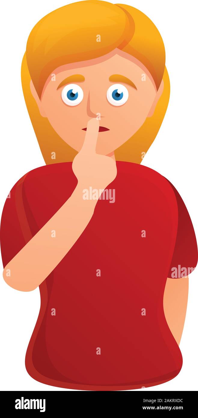Silence woman icon. Cartoon of silence woman vector icon for web design ...