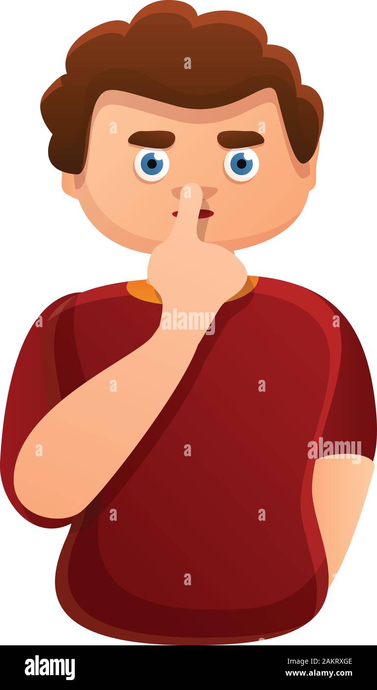 Boy silence icon. Cartoon of boy silence vector icon for web design ...