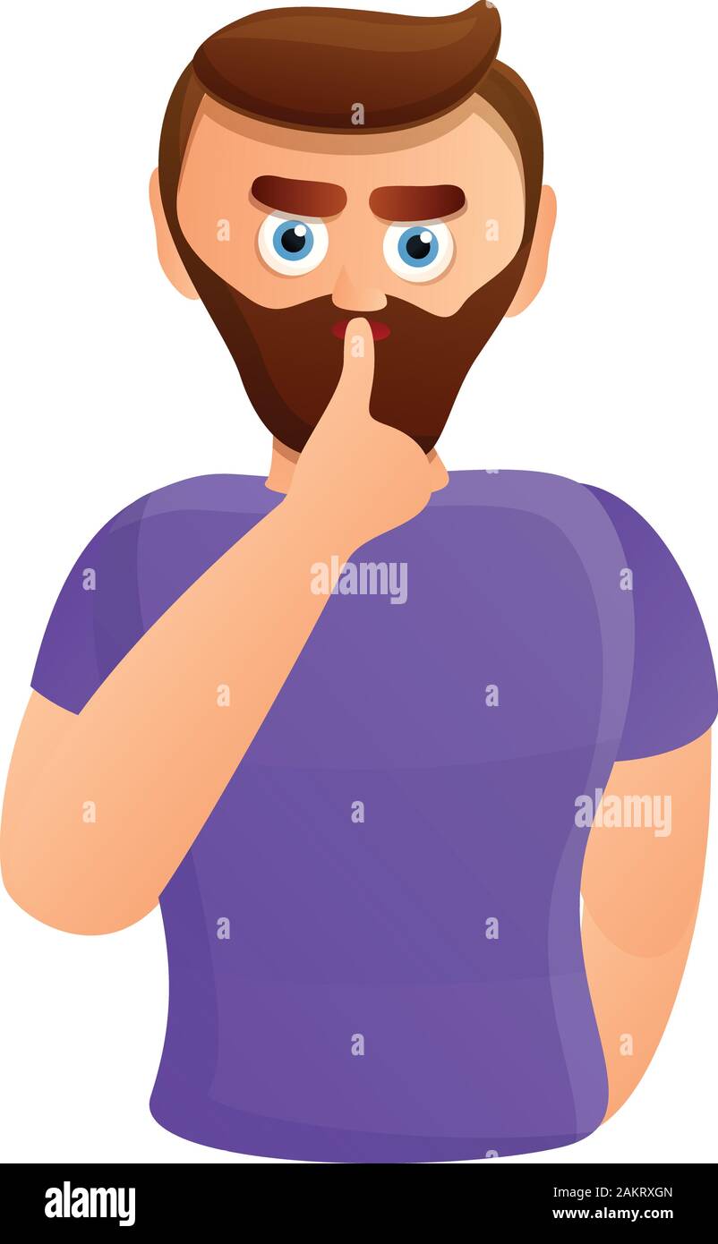 Noiseless expression icon. Cartoon of noiseless expression vector icon ...