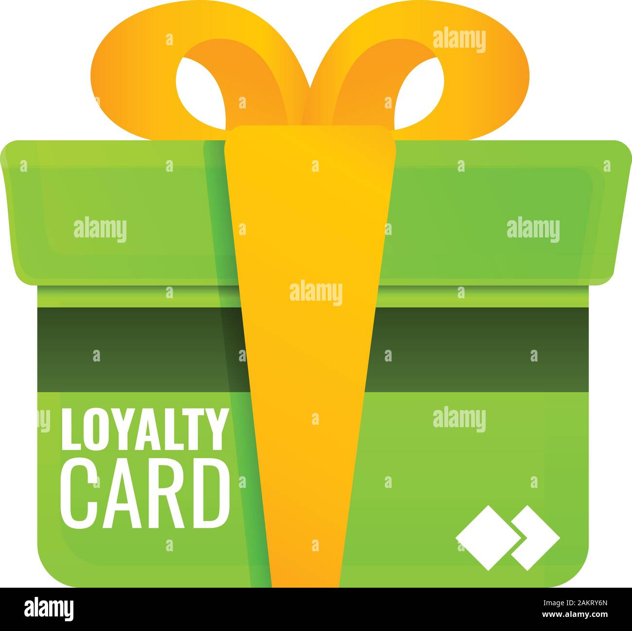 Loyalty green card icon. Cartoon of loyalty green card vector icon for ...