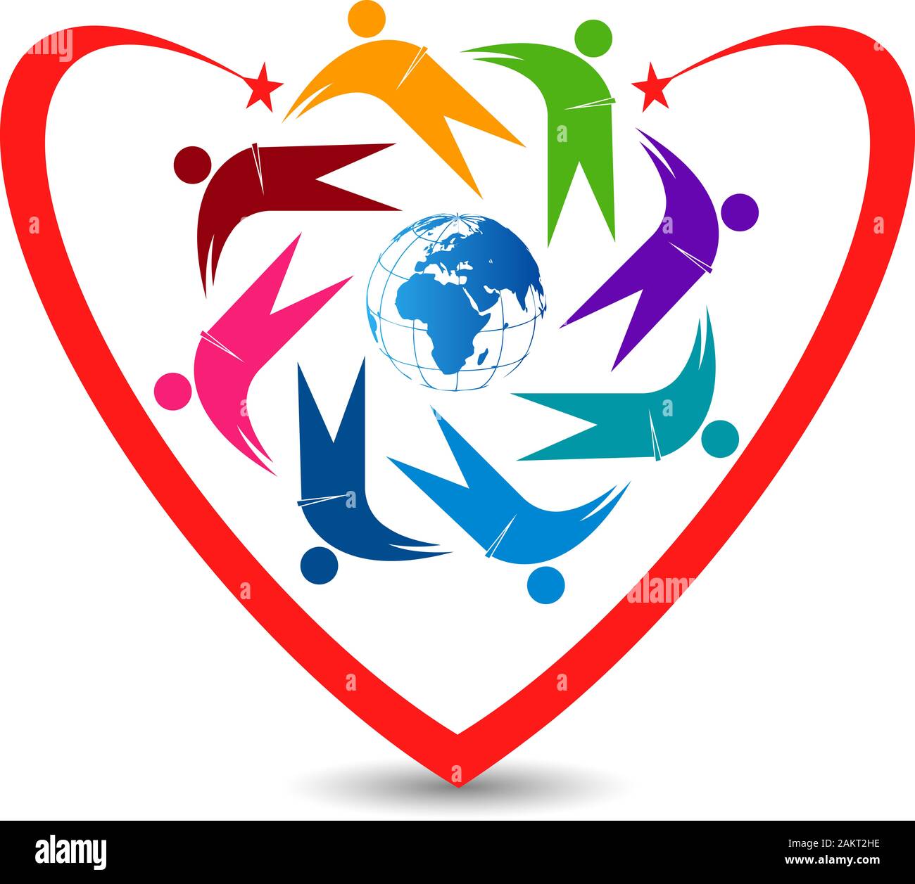 around the love world logo Stock Photo - Alamy