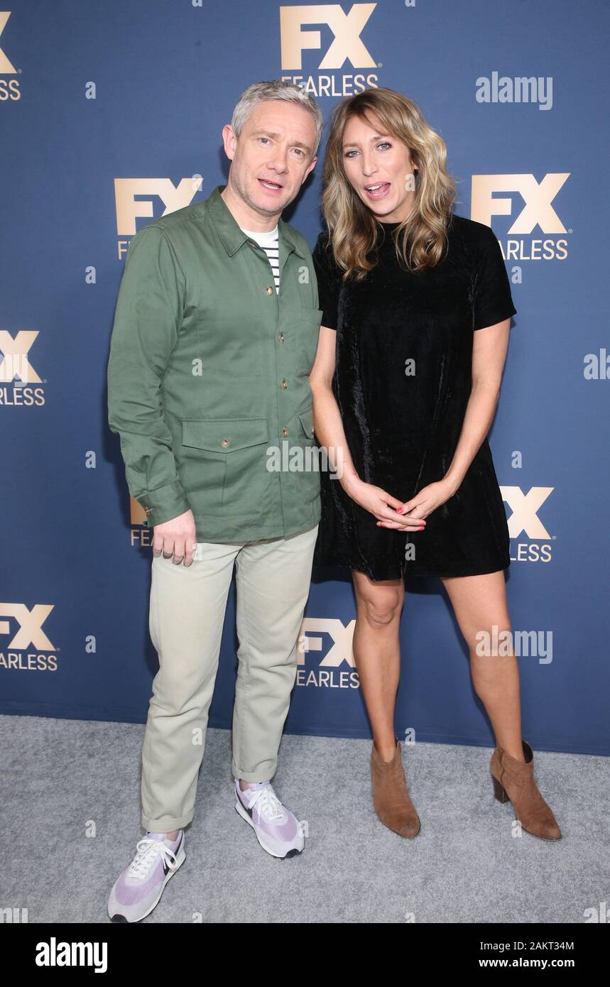 09 January 2020 - Pasadena, Martin Freeman, Daisy Haggard. FX Networks ...