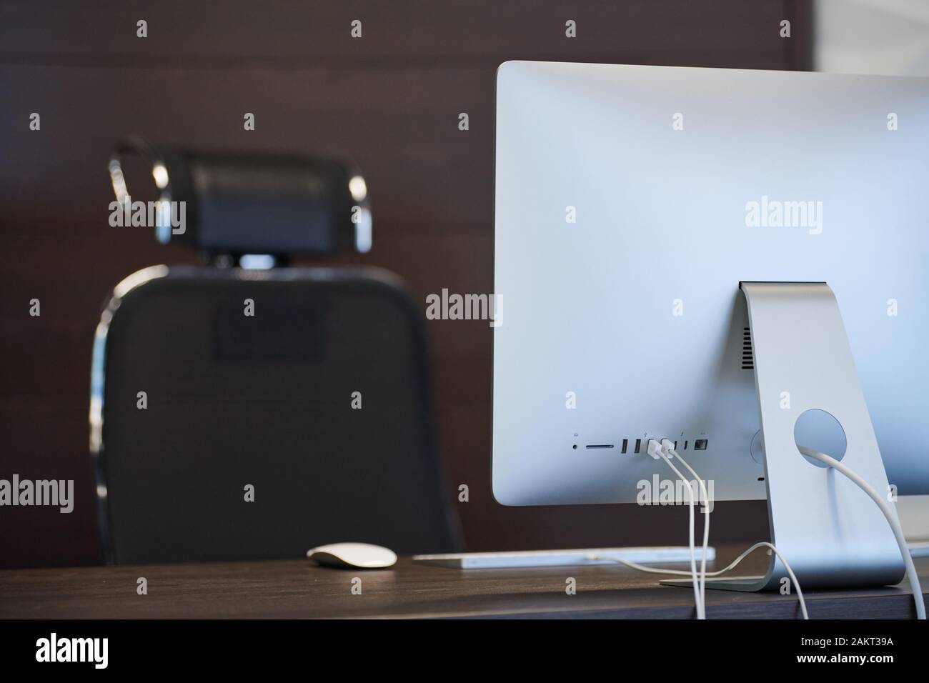 Modern workplace. Office work place for designer. Minimal desktop area ...