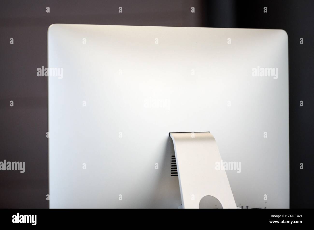 Modern computer monitor. Monitor for workplace in office. New hardware ...