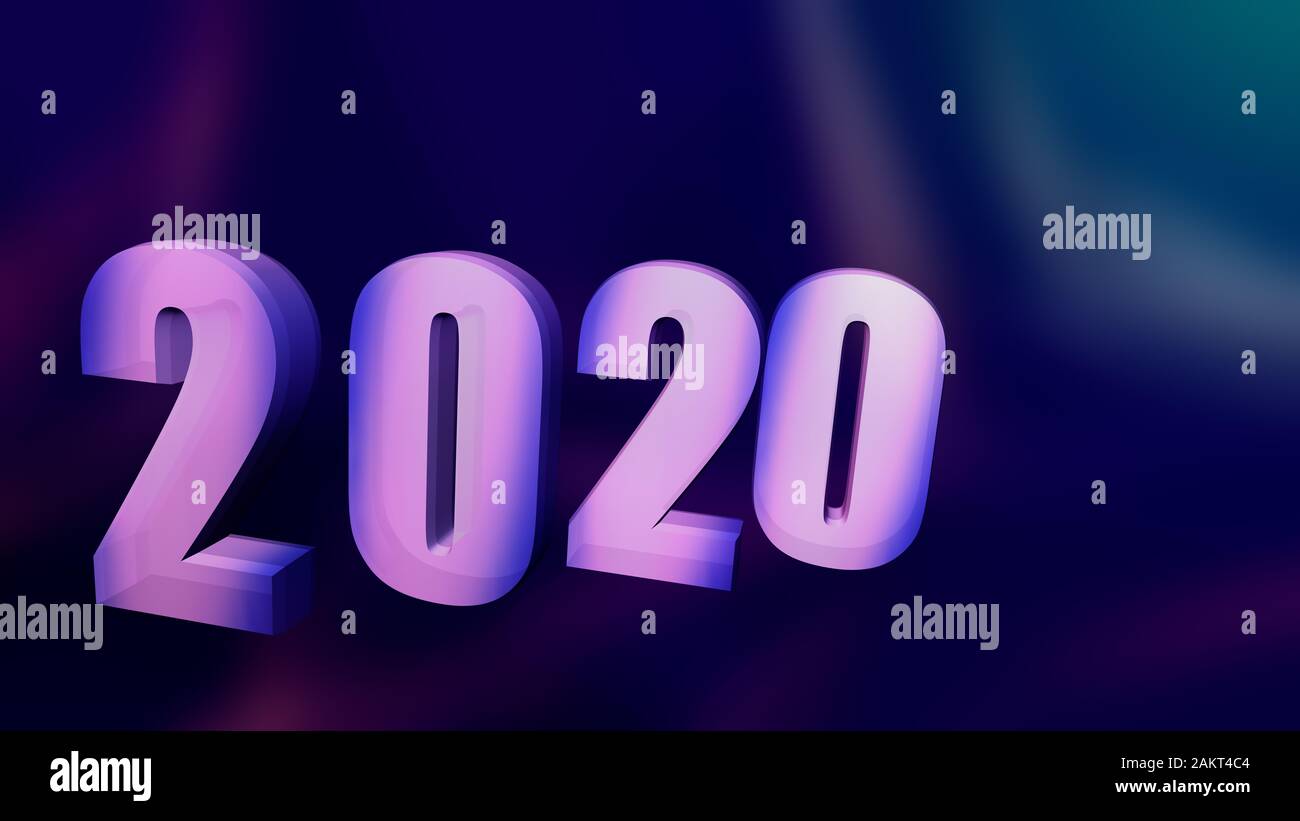 2020 3d graphic design, month background concept Stock Photo - Alamy