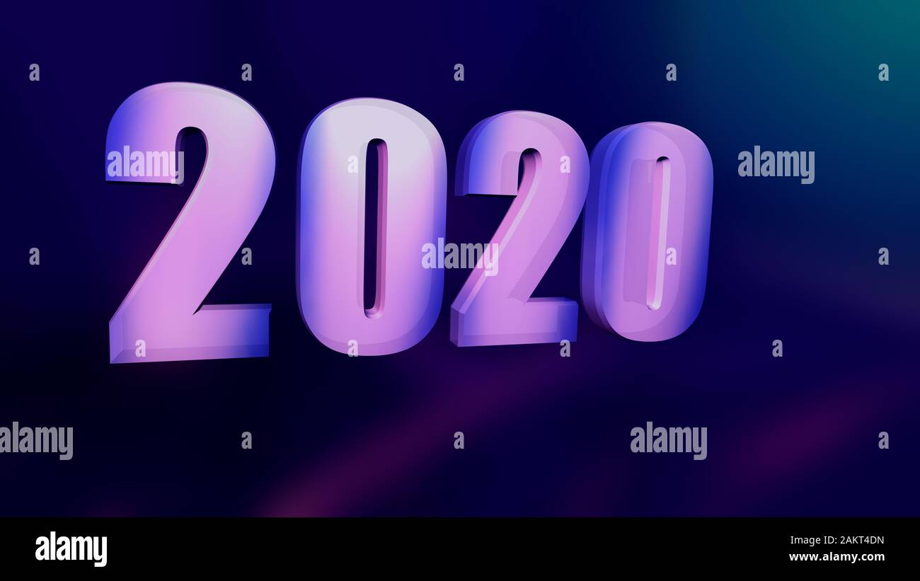 Future time 2020 sign, new year presentation wallpaper Stock Photo - Alamy