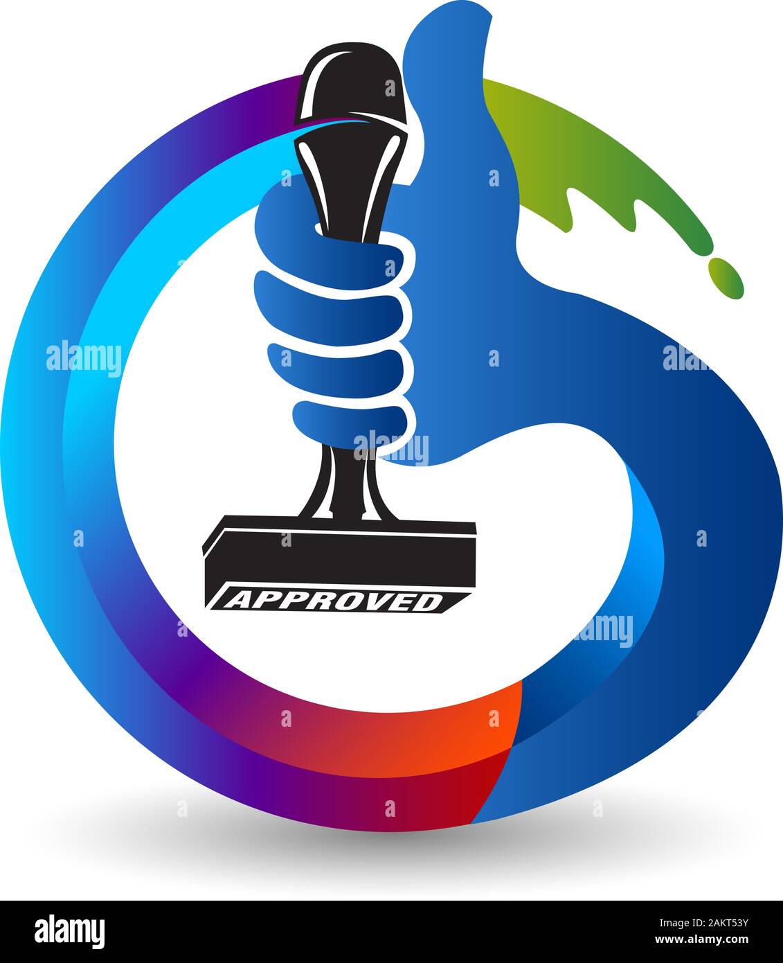 hand rubber stamp logo Stock Photo - Alamy