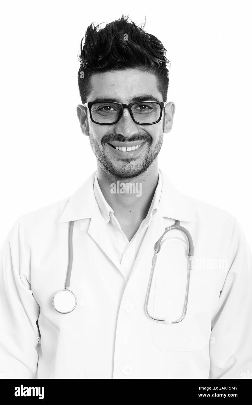 Happy persian man doctor wearing hi-res stock photography and images ...
