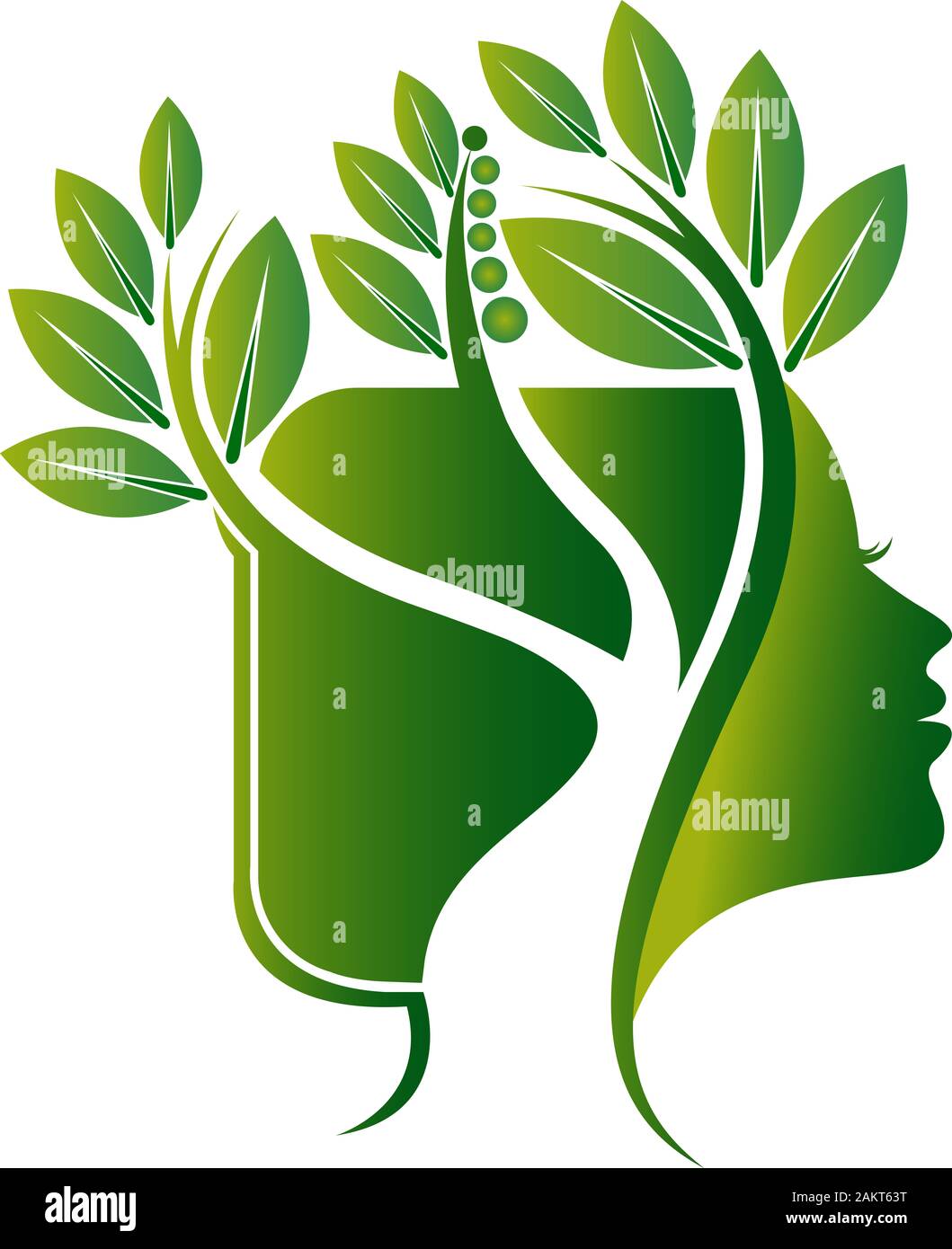 Human head shape tree Cut Out Stock Images & Pictures - Alamy