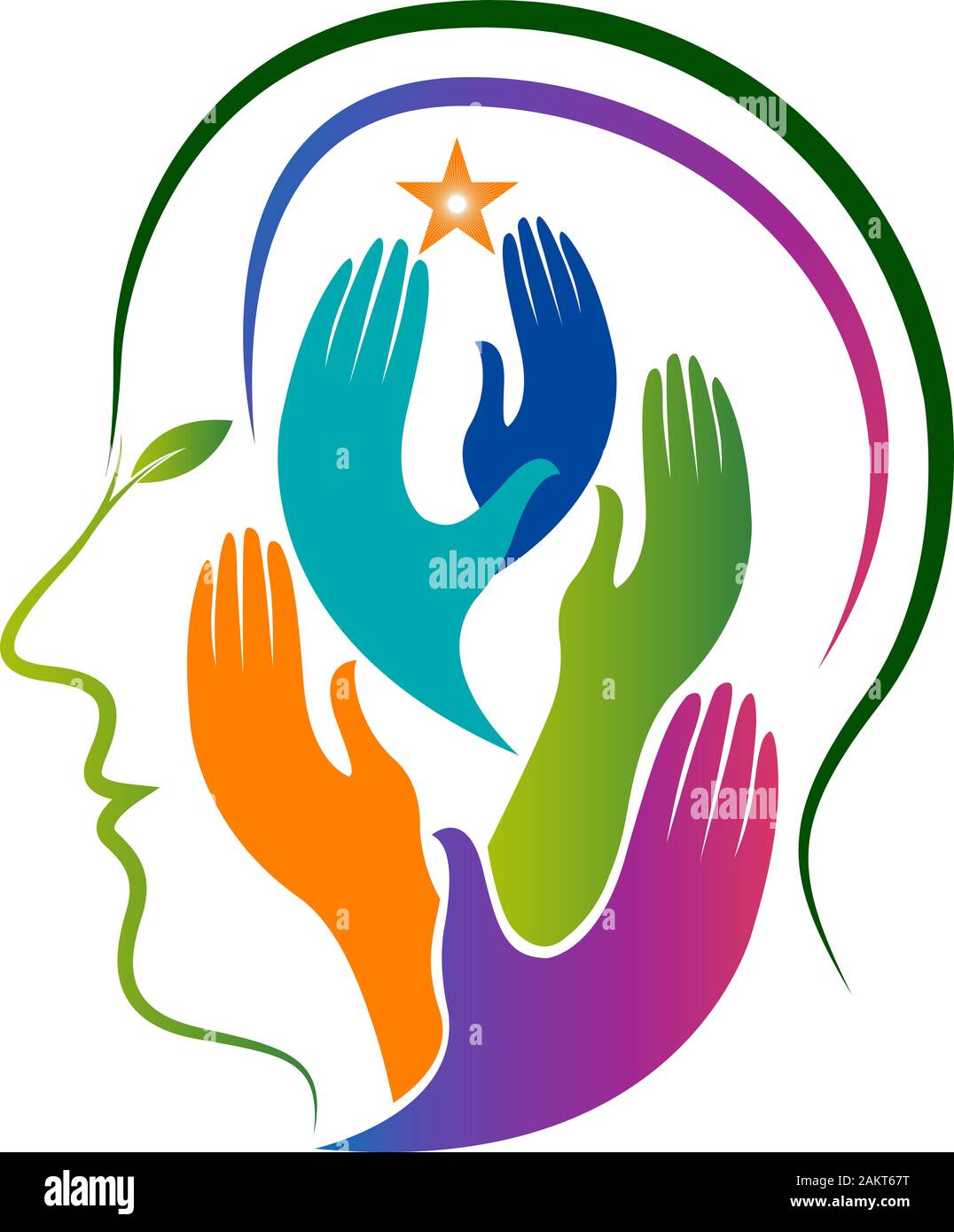 head refreshing logo Stock Photo - Alamy