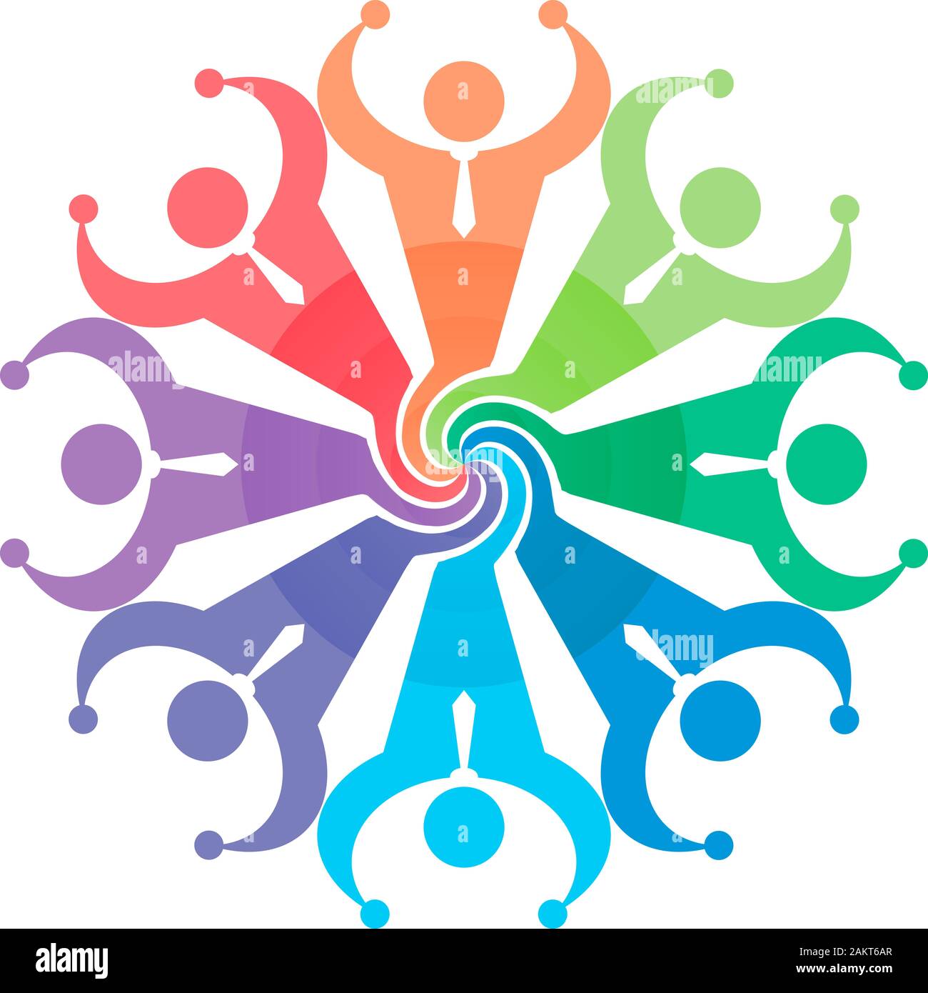 Company team around logo hi-res stock photography and images - Alamy