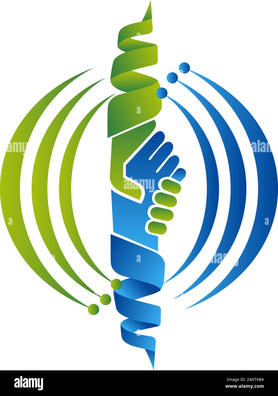 twisted hand logo Stock Photo - Alamy