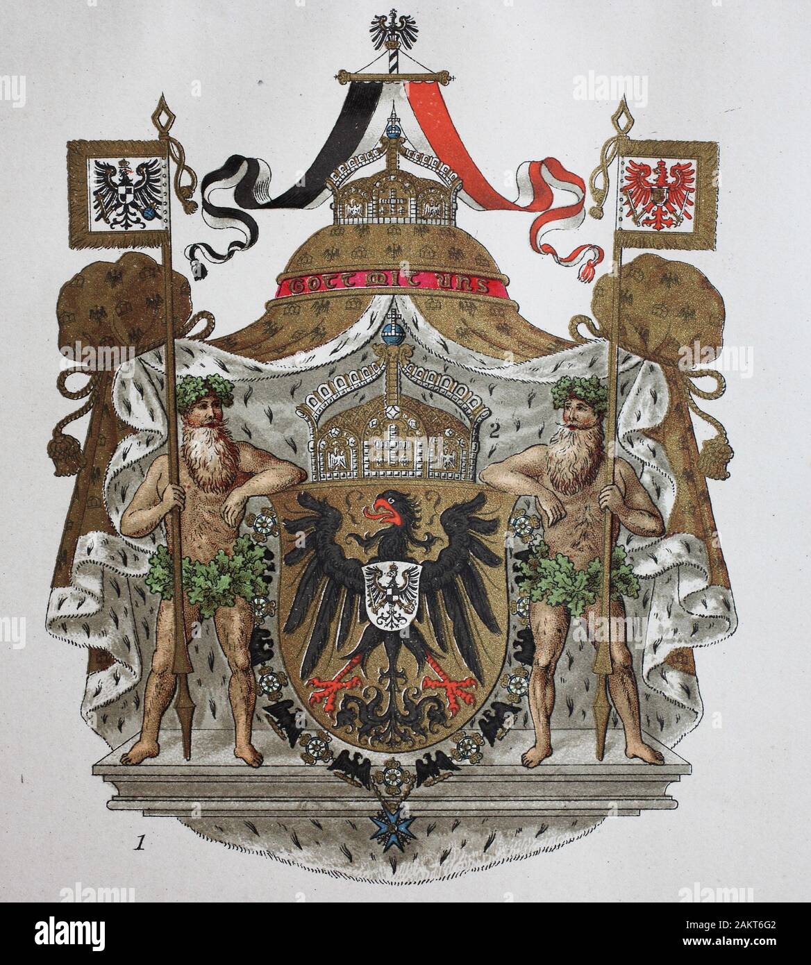 emperor's coat of arms and crown of german emperors / Kaiserwappen und ...