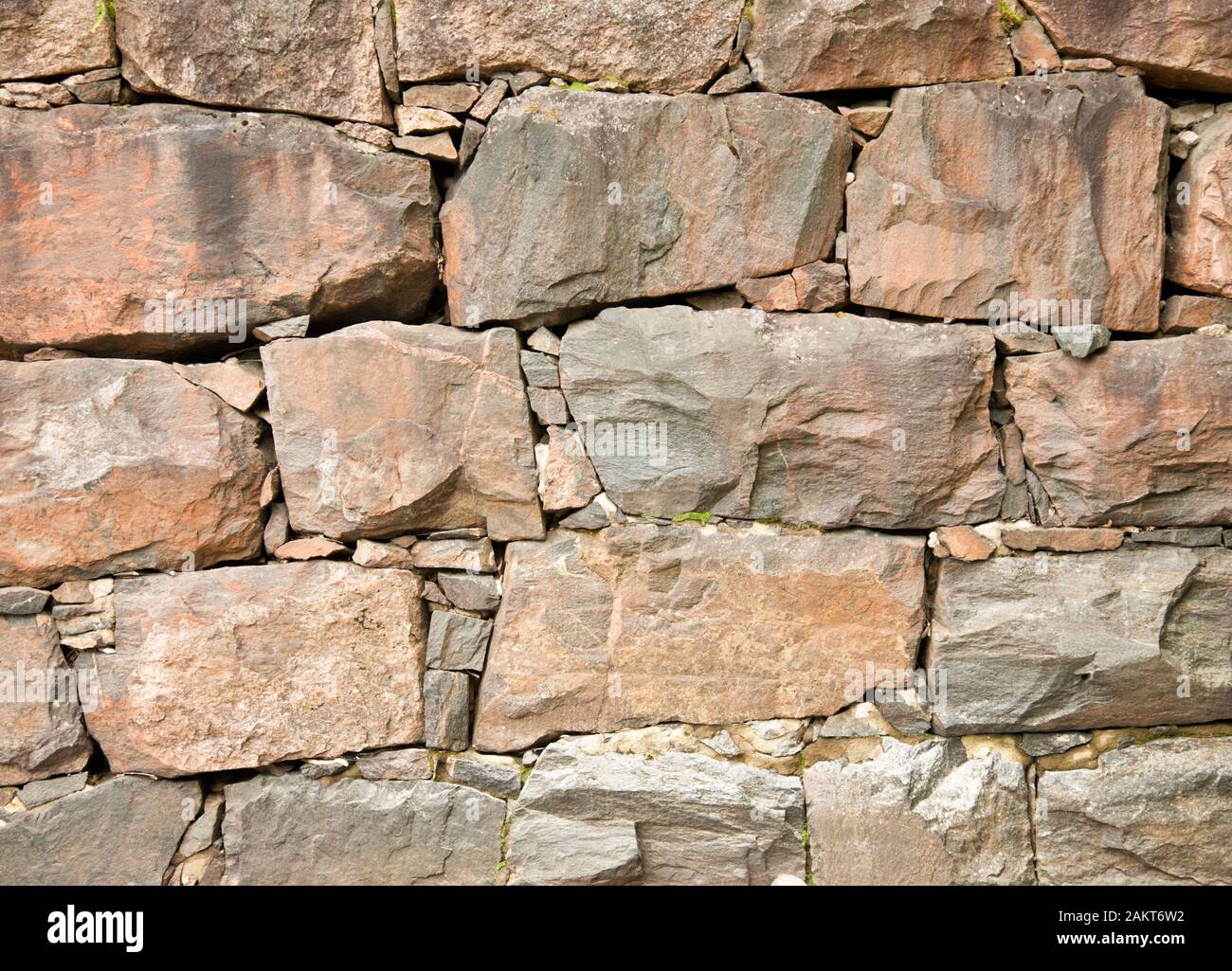 Medieval dry stone wall pattern Stock Photo - Alamy