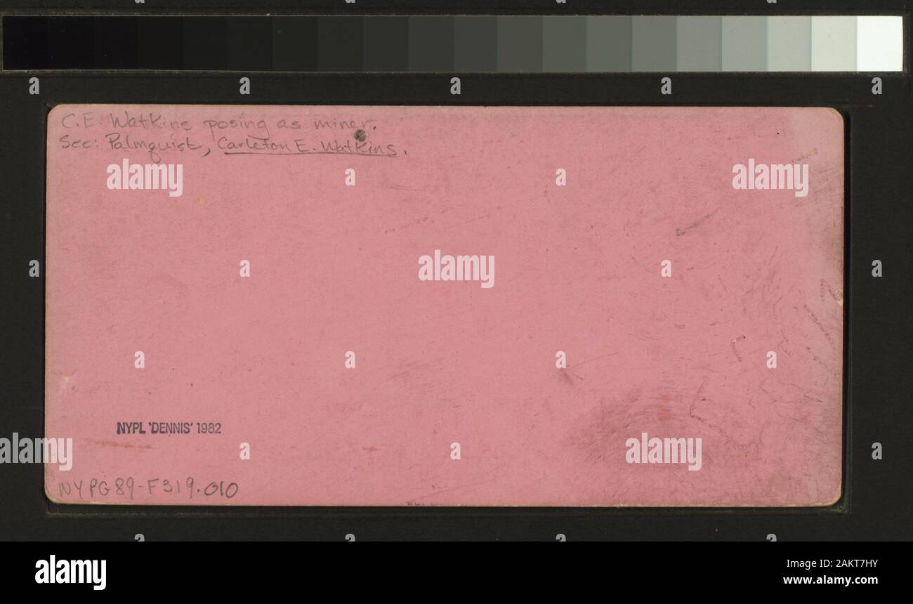 Primitive mining, the old rocker CE Watkins posing as miner Primitive ...